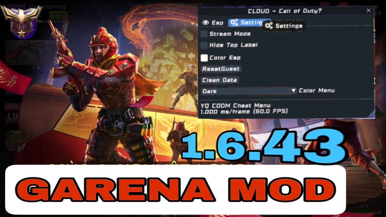 CALL OF DUTY GARENA MOD MENU HIDE ESP SCREEN RECORDER STREAM MODE FOR ...