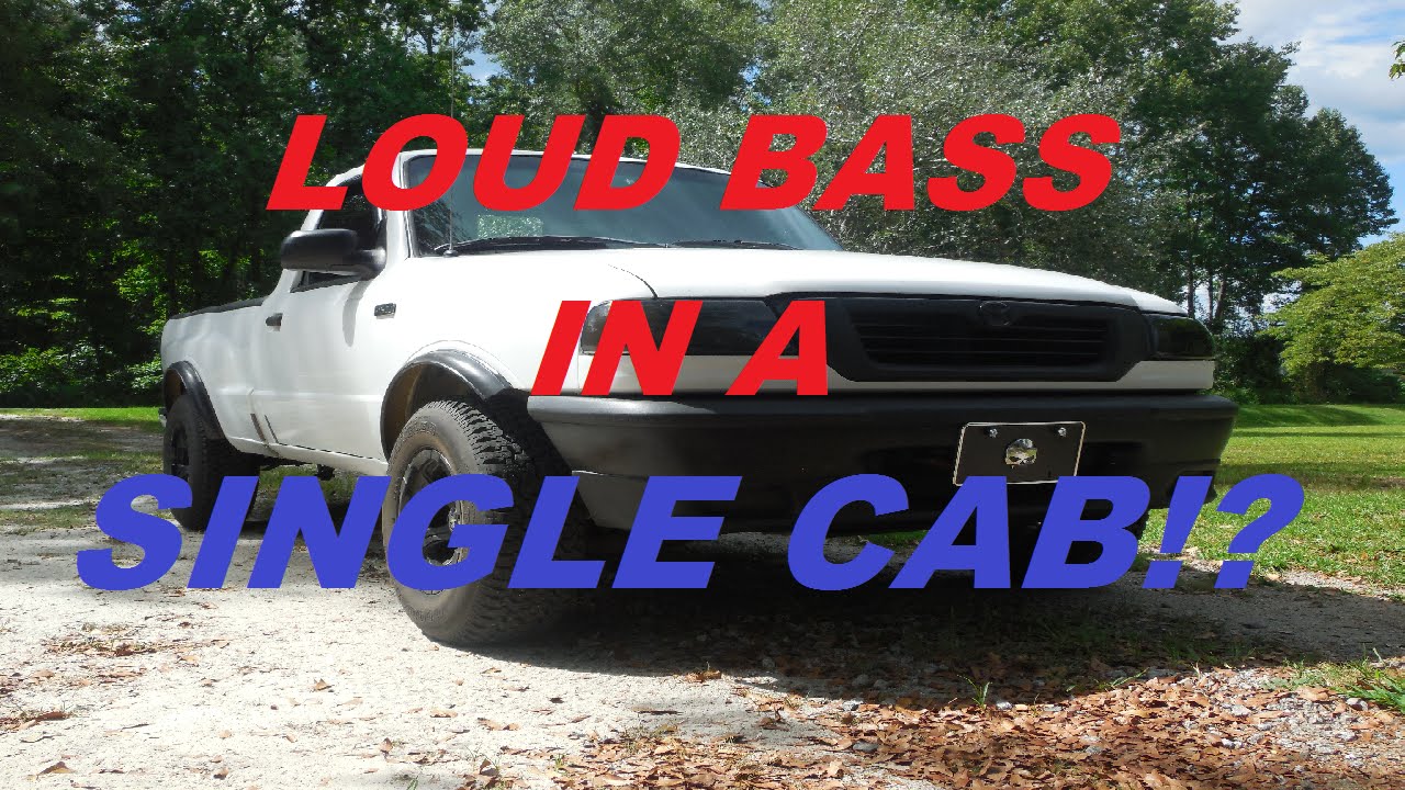 Loud Bass In A Single Cab Truck Youtube