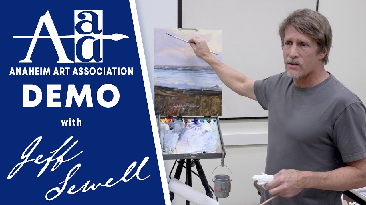 Anaheim Art Association - Jeff Sewell Oil Paint Seascape Demo - YouTube