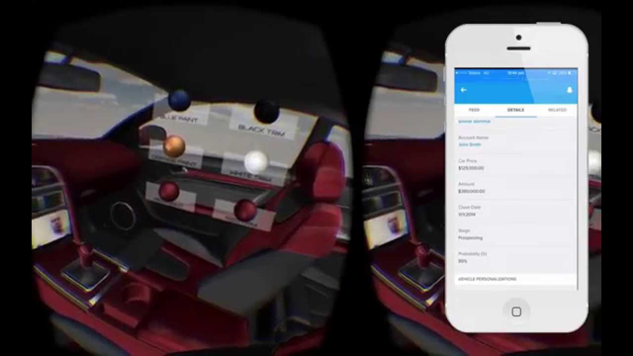 Salesforce oculus car demo - full - YouTube