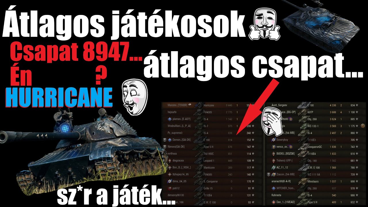 Hurricane és a wot valódi játékosai! van még kérdés? World of Tanks ...