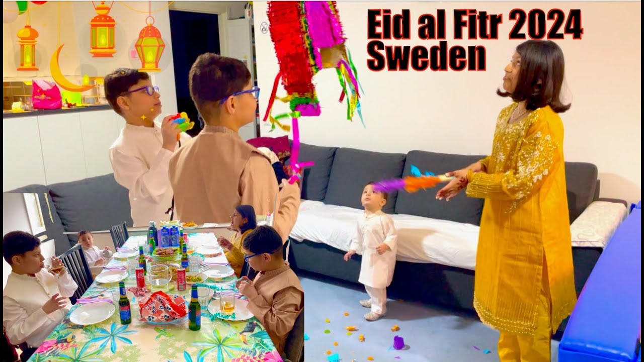 Eid-al-Fitr 2024 Celebration in Sweden (day 1) | Twins Eid in Sweden ...