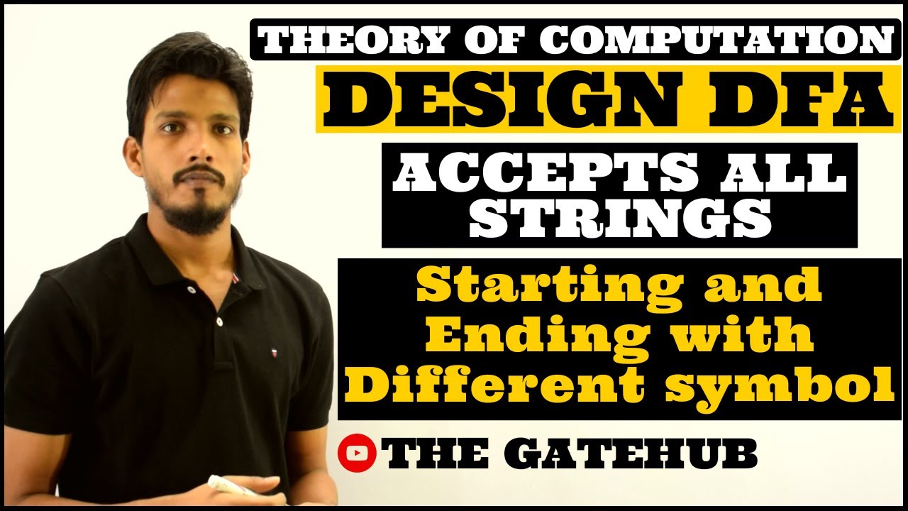 DFA starting and ending with different symbol | TOC | GATECS | Automata ...