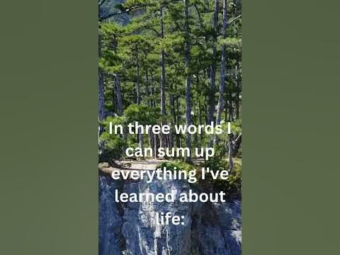 In Three Words... - YouTube