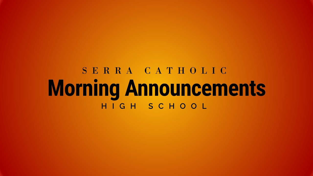 Announcements December 4th, 2019 - YouTube
