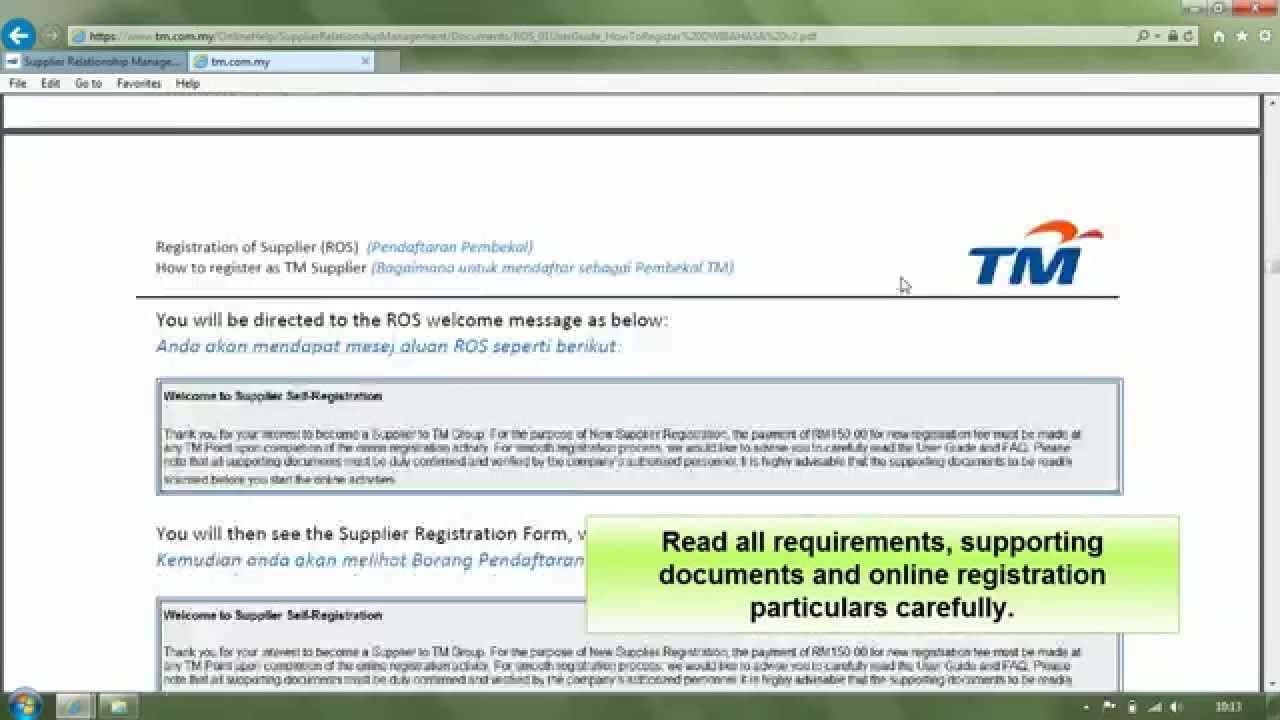 How to register as a TM Supplier Test Video - YouTube