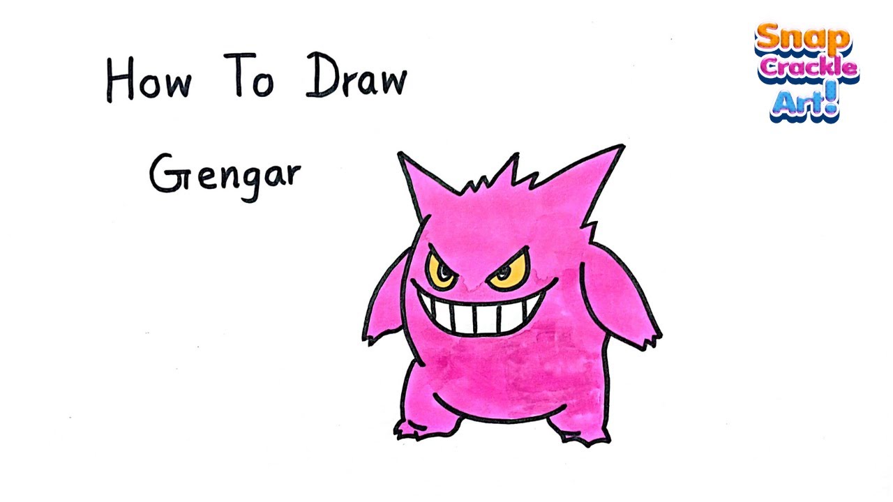 How To Draw Gengar Pokémon Step By Step | Drawing Lesson Made Fun And ...