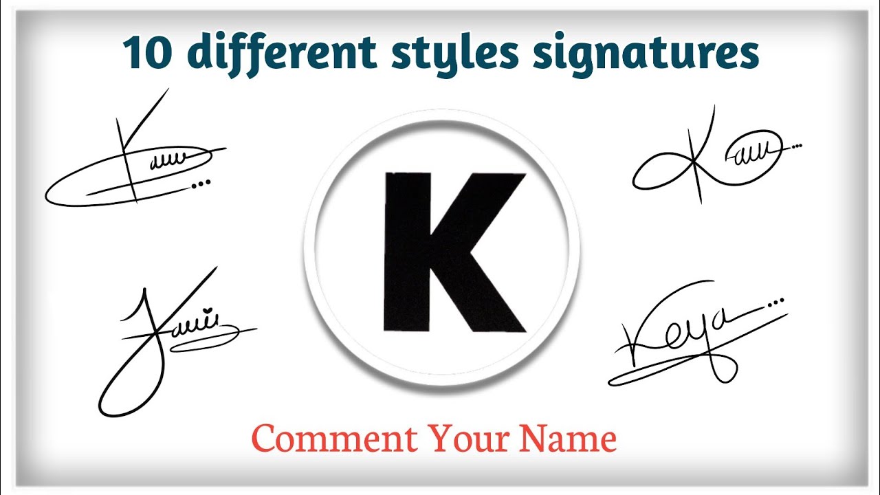 K letter stylish signature making for beginner || Simple handwritting ...