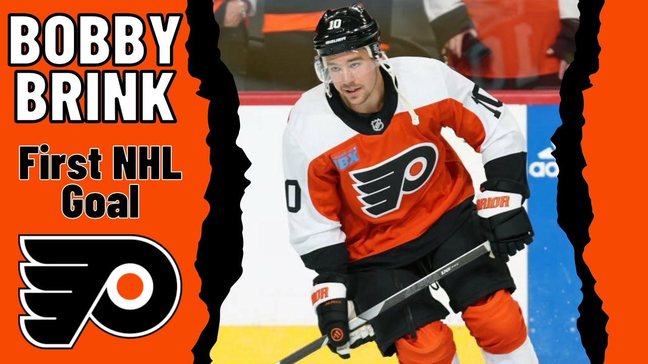 Bobby Brink #10 (Philadelphia Flyers) first NHL goal Oct 26, 2023 - YouTube