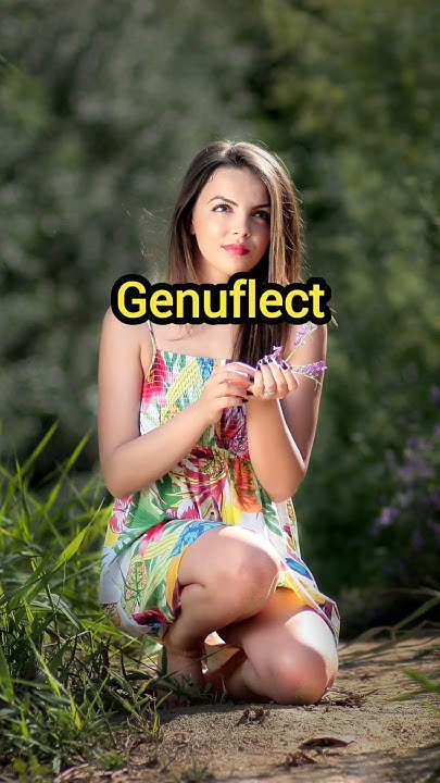 Genuflect Meaning & Example Sentence - YouTube