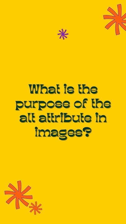 What is the Purpose of the alt Attribute in Images? 🖼️ | HTML Tips #shorts #html #webdevelopment ...