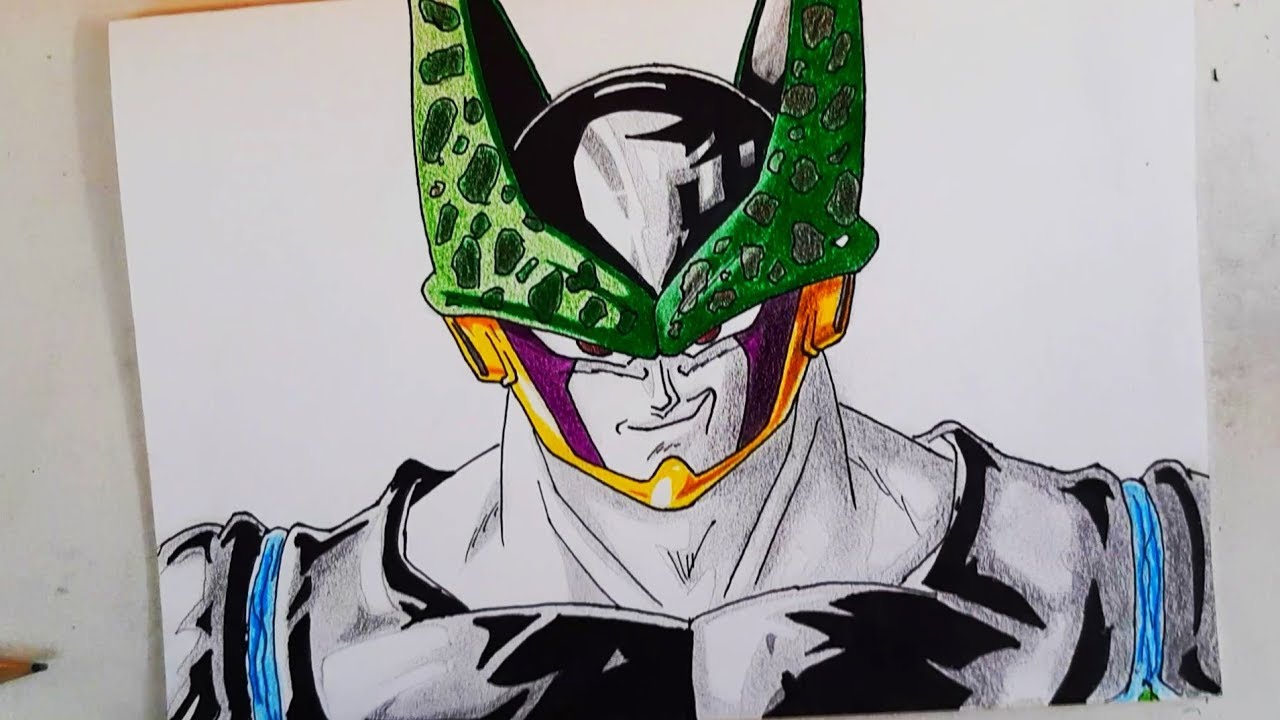 Cómo dibujar a Cell Perfecto | how to draw Perfect Cell | Dragon Ball Z ...