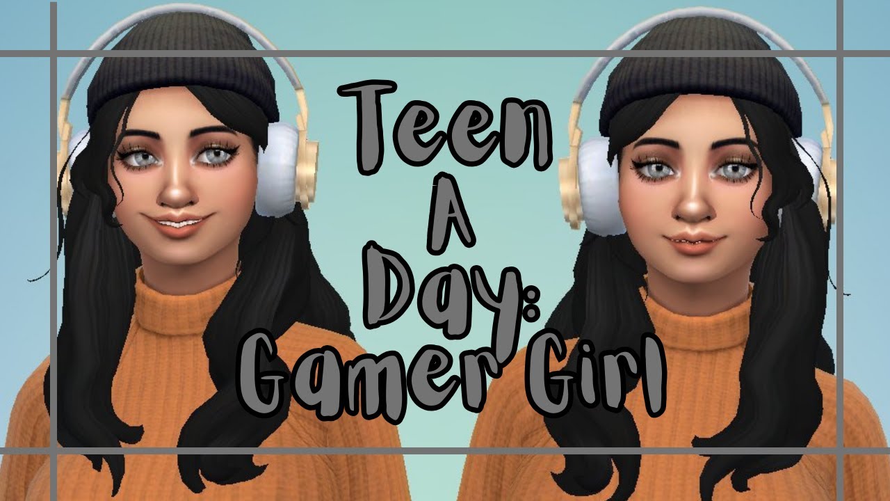 📚 Teen A Day Challenge - Gamer Girl // Sims 4 + CC // Create A Sim 📚 ...