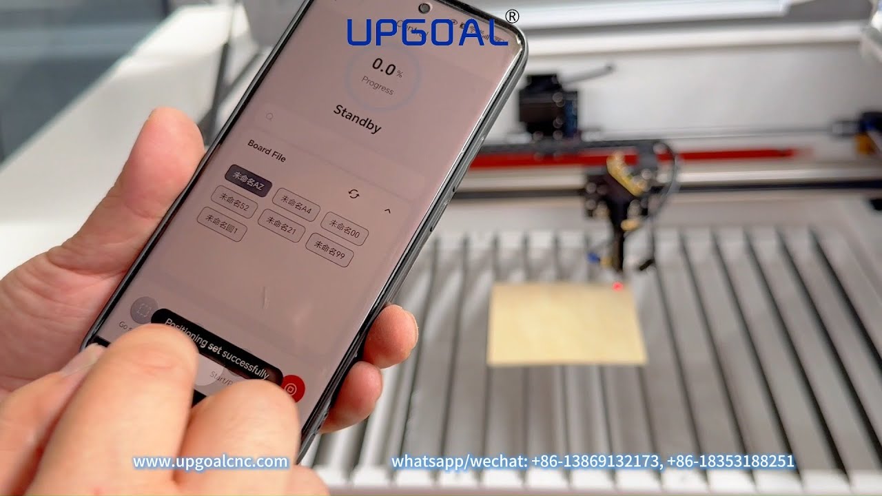Mobile Phone Control Co2 Laser Engraving Cutting Machine - YouTube
