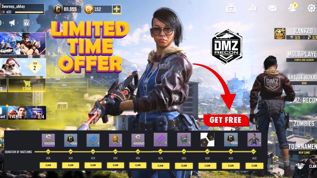 DMZ Recon Live Stream Rewards 🎁 FREE Character in CODM #dmz #cod # ...
