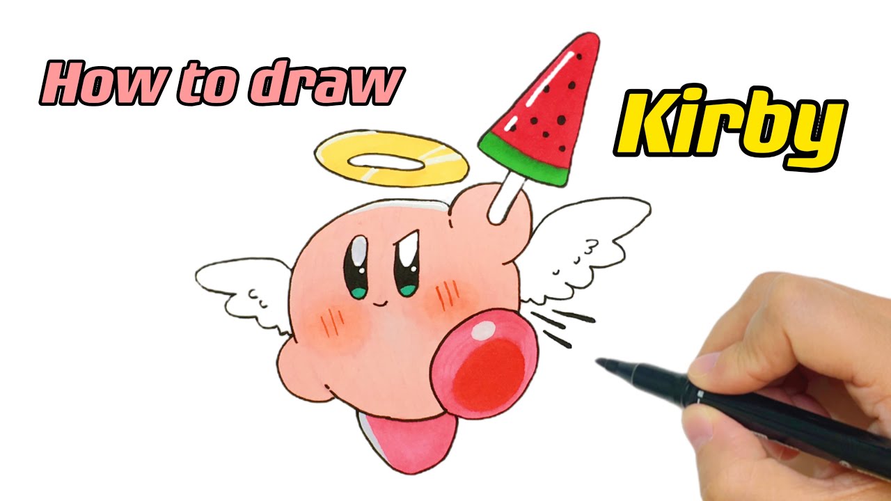 How to Draw Kirby (星卡比) with Colorful Markers Step by Step | Nintendo ...