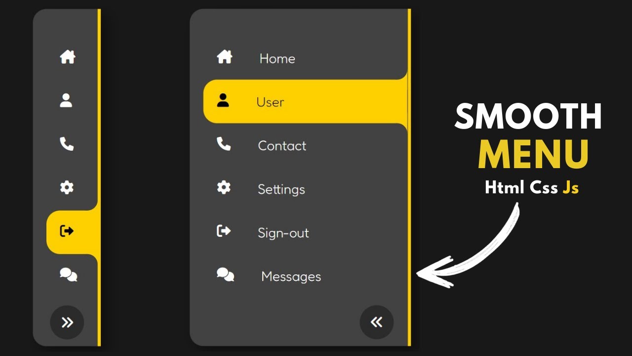 Responsive Navigation Bar With Collapse Using(HTML/CSS/JS) - YouTube