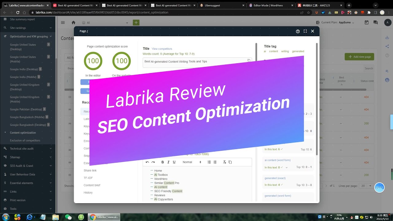 Labrika Review - SEO Content Optimization Tool: Easy and Cost-wothy - YouTube