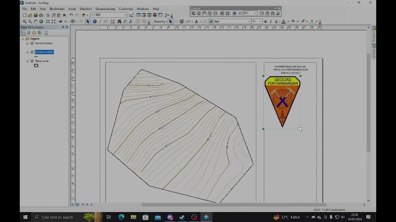 cara membuat peta digital di arcgis part 2 - YouTube