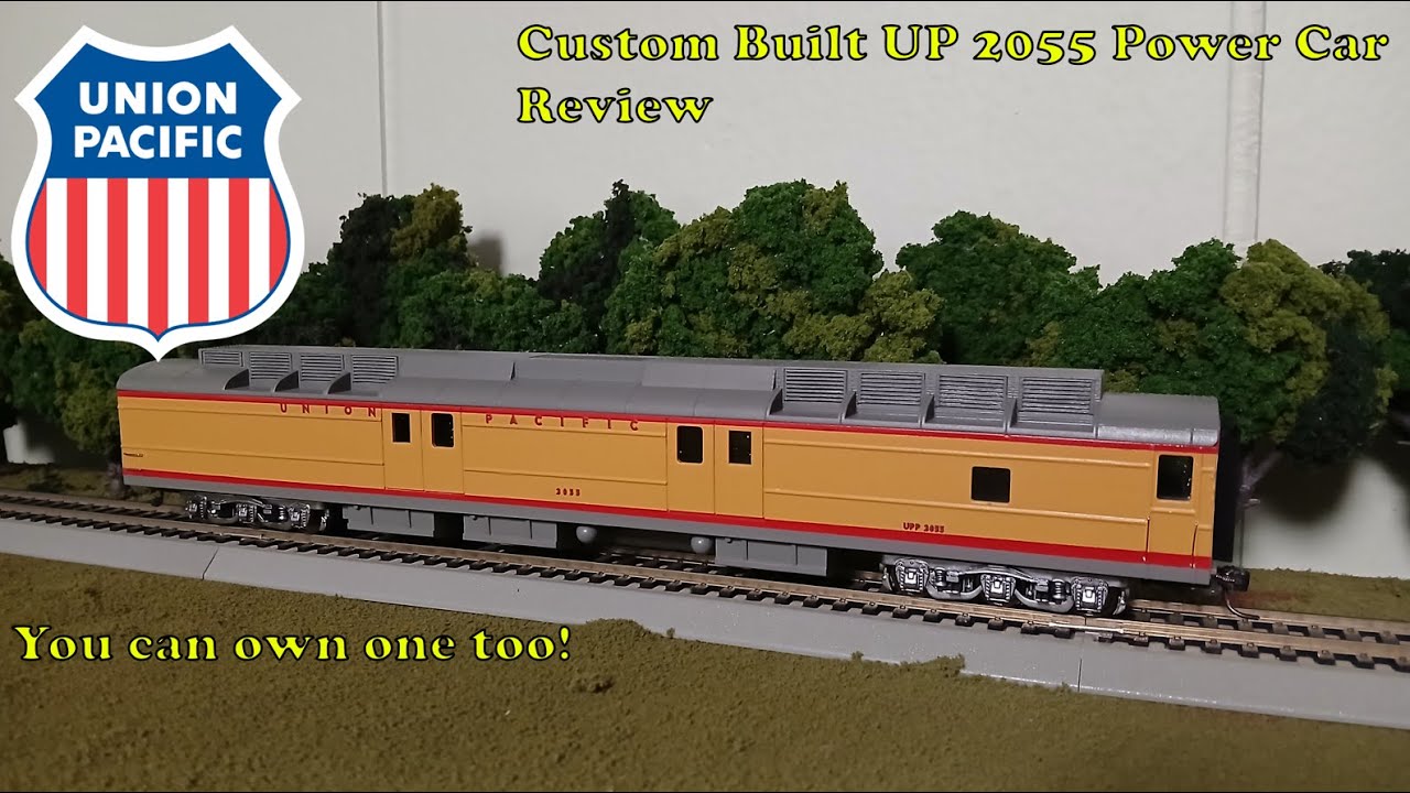 HO-scale Union Pacific 2055 Power Car Custom Build Review - YouTube