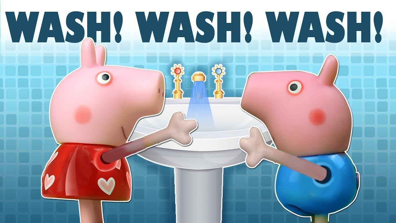 Peppa & George learns to wash hands | Learning with Peppa pig | Stop ...