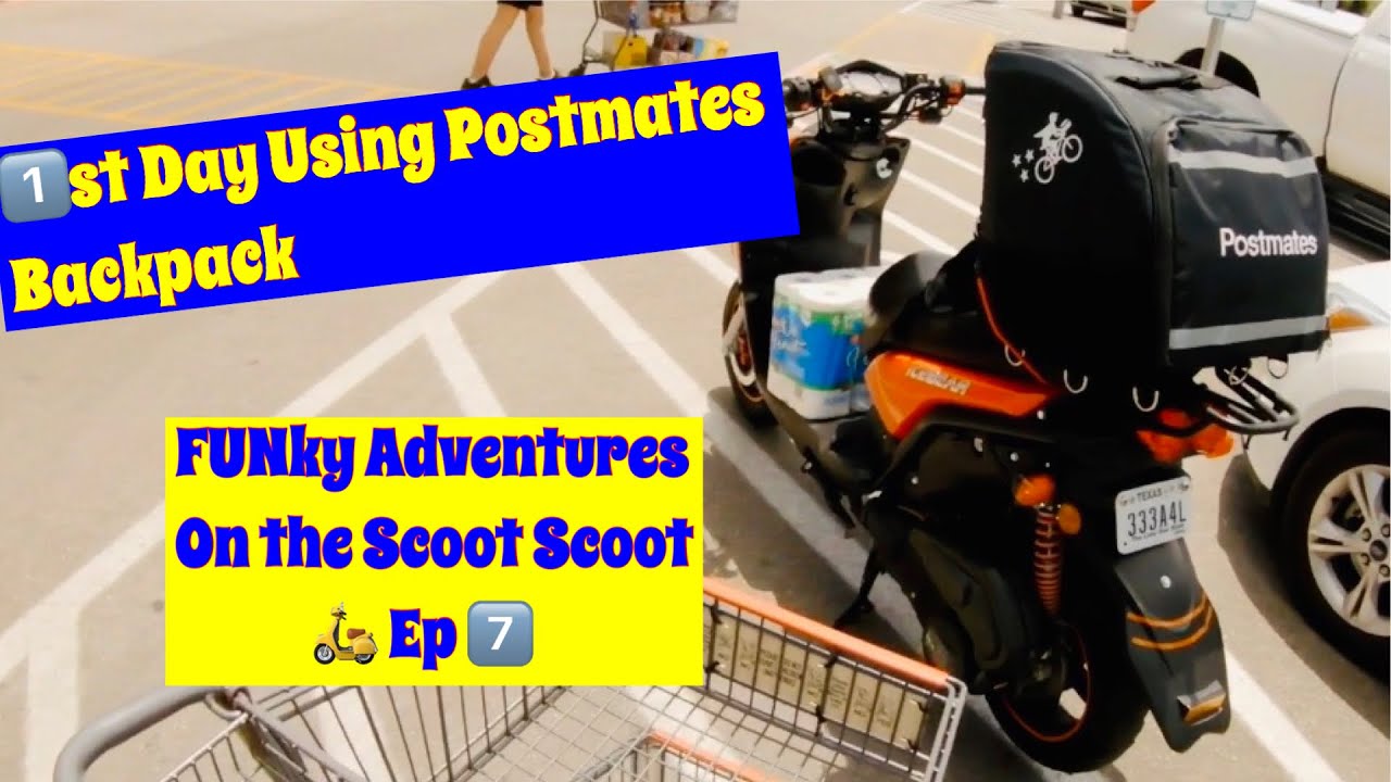 1st time using Postmates Backpack | FUNky Adventures on the Scoot Scoot ...