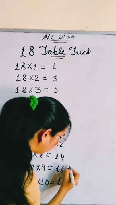 |Simplest trick for Table of 18 |#Mathematics tricks#Learn Table tricks ...