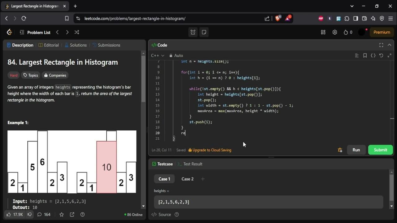 برمجهleetcode-84 - YouTube