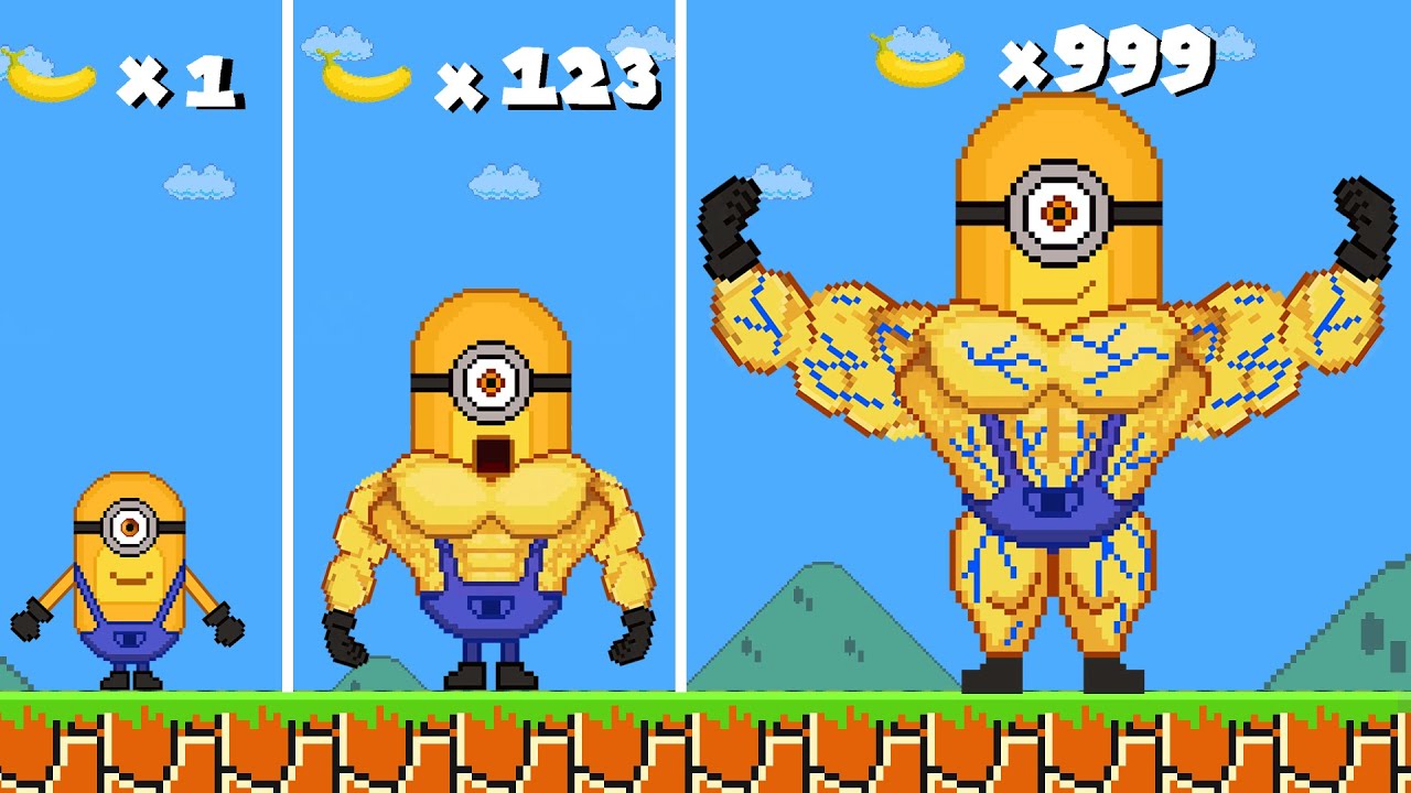 Upgrading Minion to the Strongest Muscle Ever in Super Mario bros ...