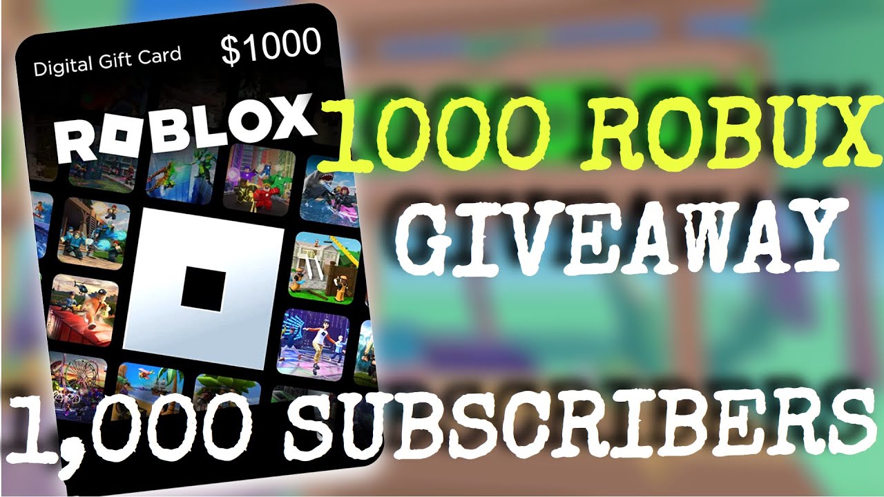 1000 ROBUX GIVEWAY (1000 subscriber special) - YouTube