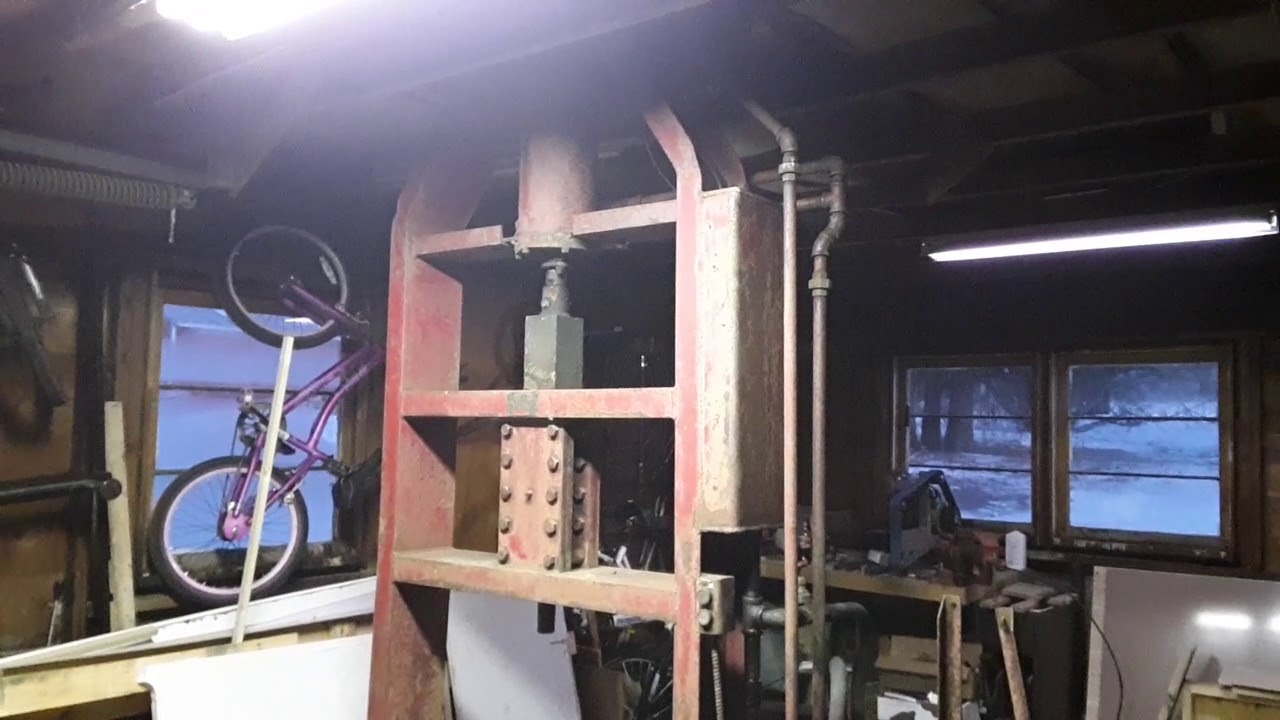 Hydraulic forging press plans. - YouTube