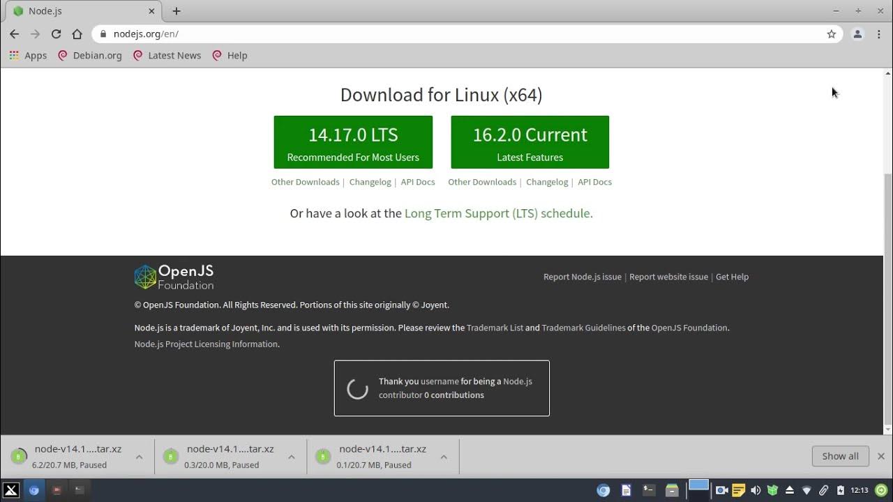 Node Js Manual Installation Linux ubuntu debian #Javascript - YouTube
