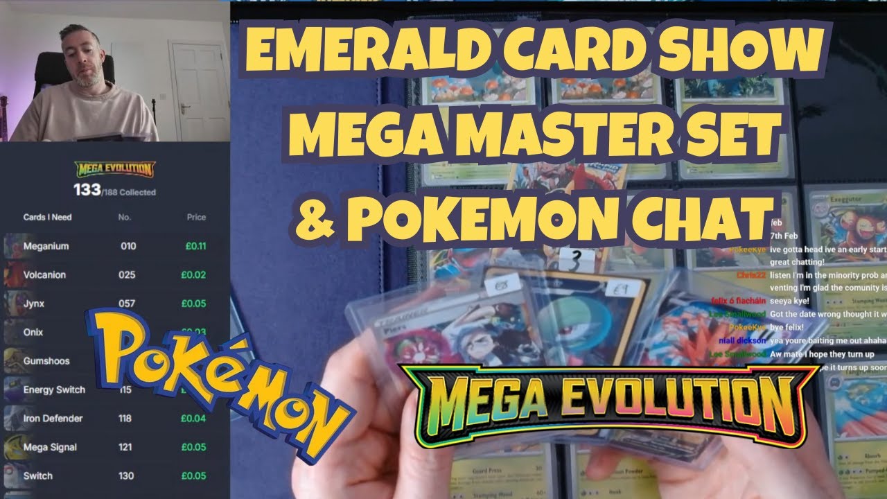 LIVE: Emerald Card Show Recap, Mega Evolution Master Set - YouTube