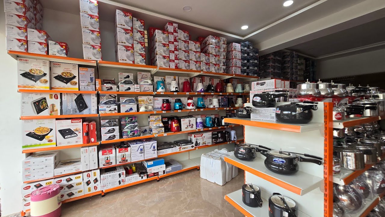 Steel Bartan Display racks install @ prabhat steel Chindwara by Royal ...