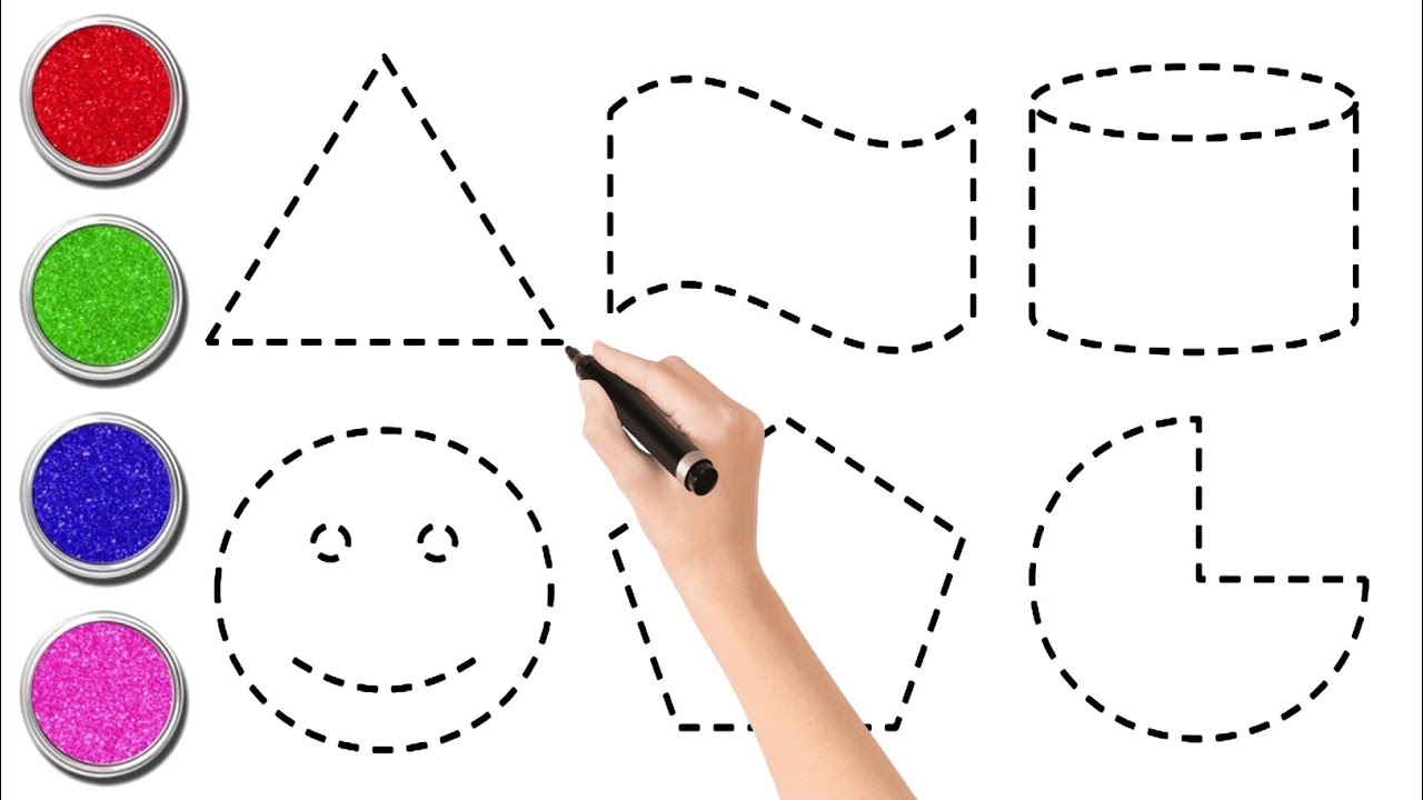 Shapes song nursery rhymes, Shapes drawing for kids, Learn 2d shapes ...