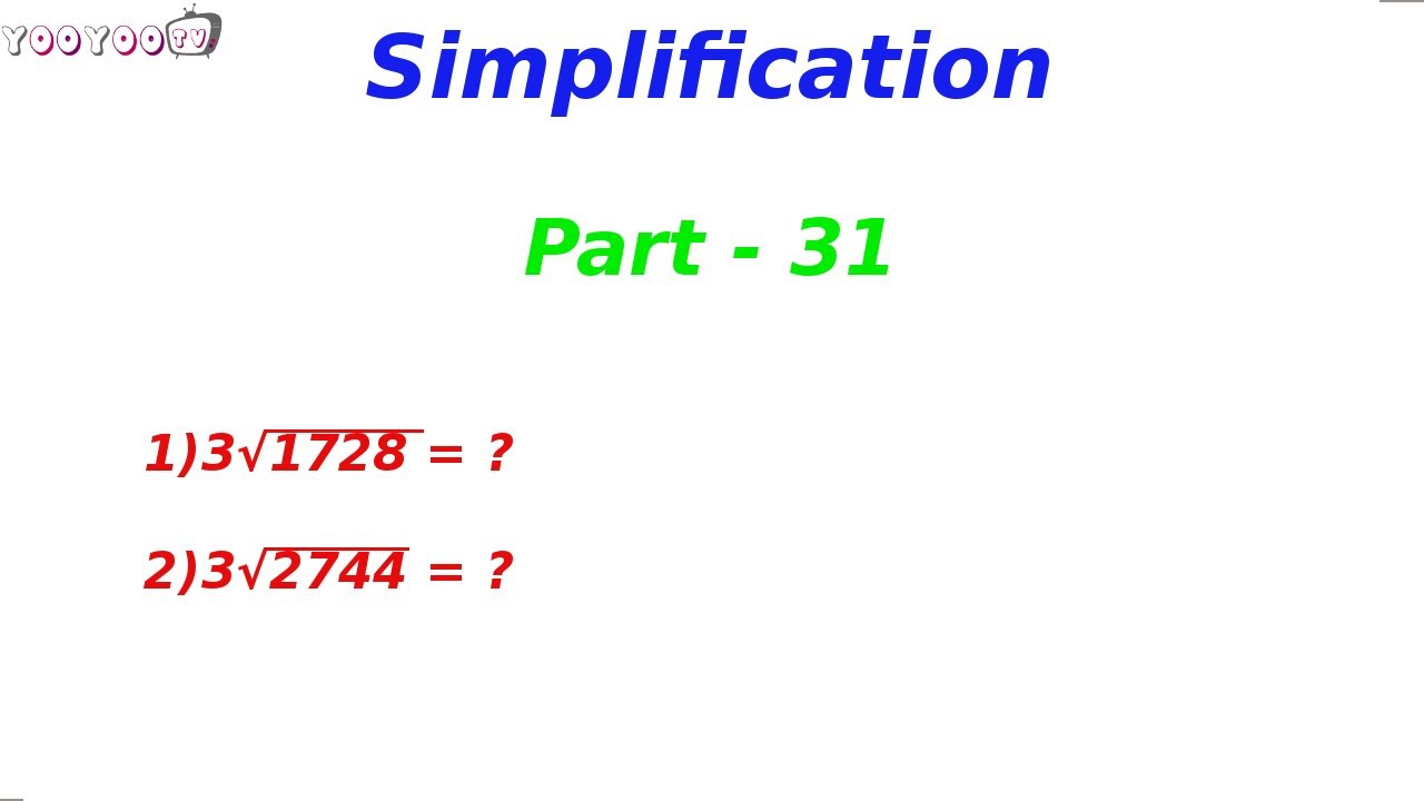 Simplification BODMAS | Maths Simplification Shortcut In Tamil | TNPSC TNUSRB PC Exam | Part 31 ...