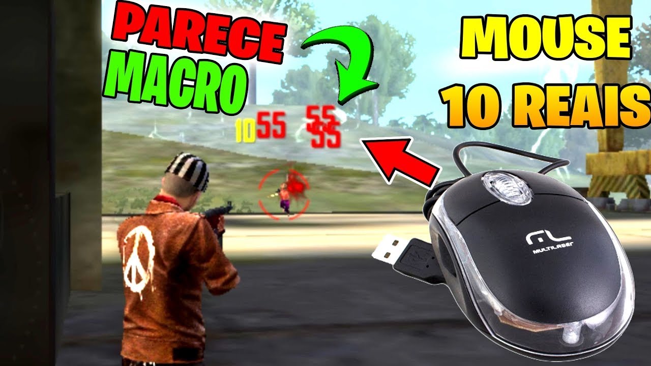 JOGANDO FREE FIRE COM MOUSE DE 10 REAIS!! + HANDCAM - YouTube
