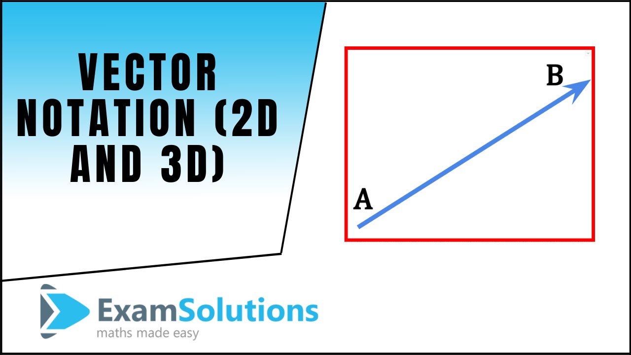 Vector notation (2D and 3D version), unit base vectors : ExamSolutions ...