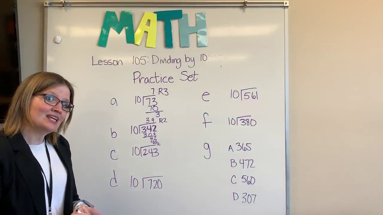 4 Saxon Lesson 105: Practice Set - YouTube