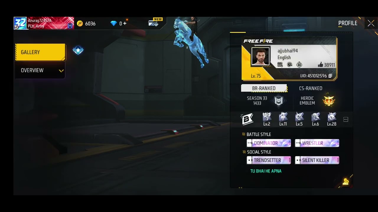 ajjubhai ki real uid number =2023 totalgaming id #ajjubhaiuid #id # ...