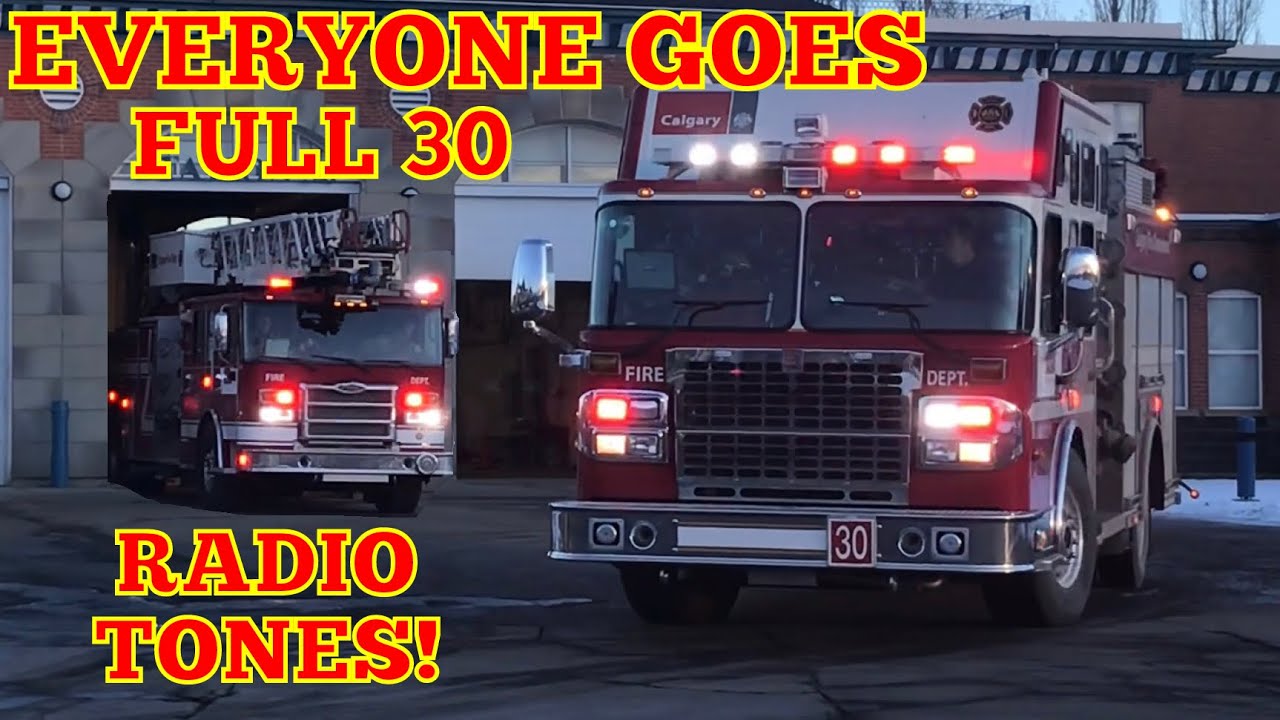 **EVERYONE GOES/RADIO-TONES** FULL Calgary Station 30 Responding To A ...