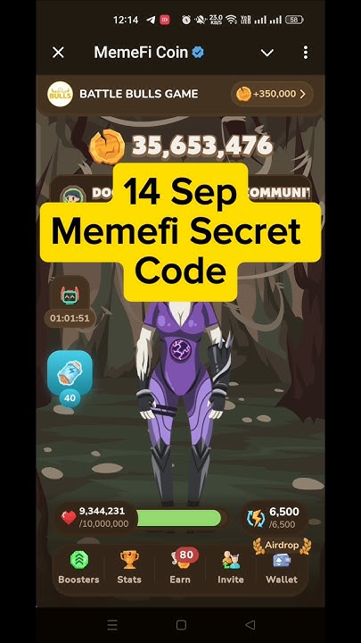 Memefi Secret Code 14 Sep | Memefi Secret combo Reward Today| Memefi Daily Coin Code Today Sep ...