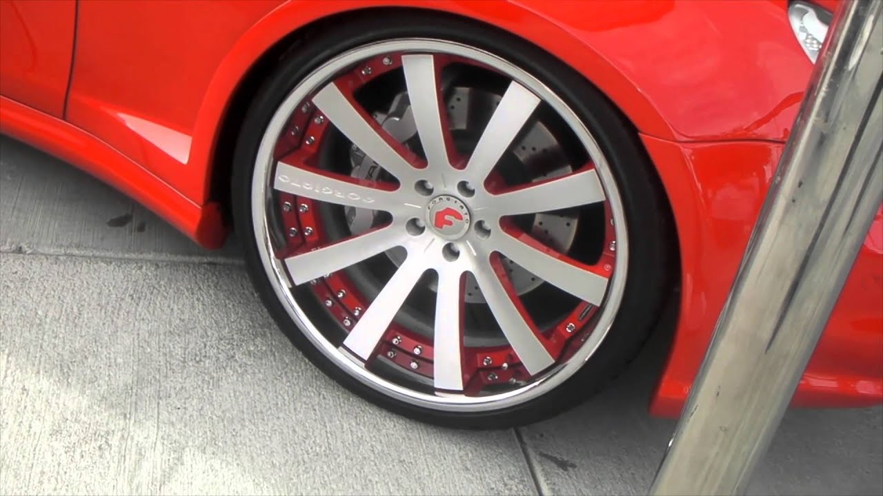 DUBSandTIRES.com MERCEDES CLS 55 ON 22'' FORGIATO MACHINED AND RED ...