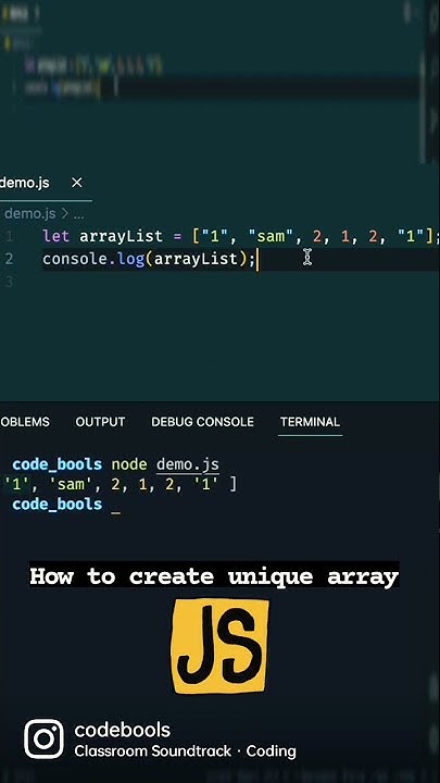 How to create unique array in #javascript ? #shorts #array #tips - YouTube