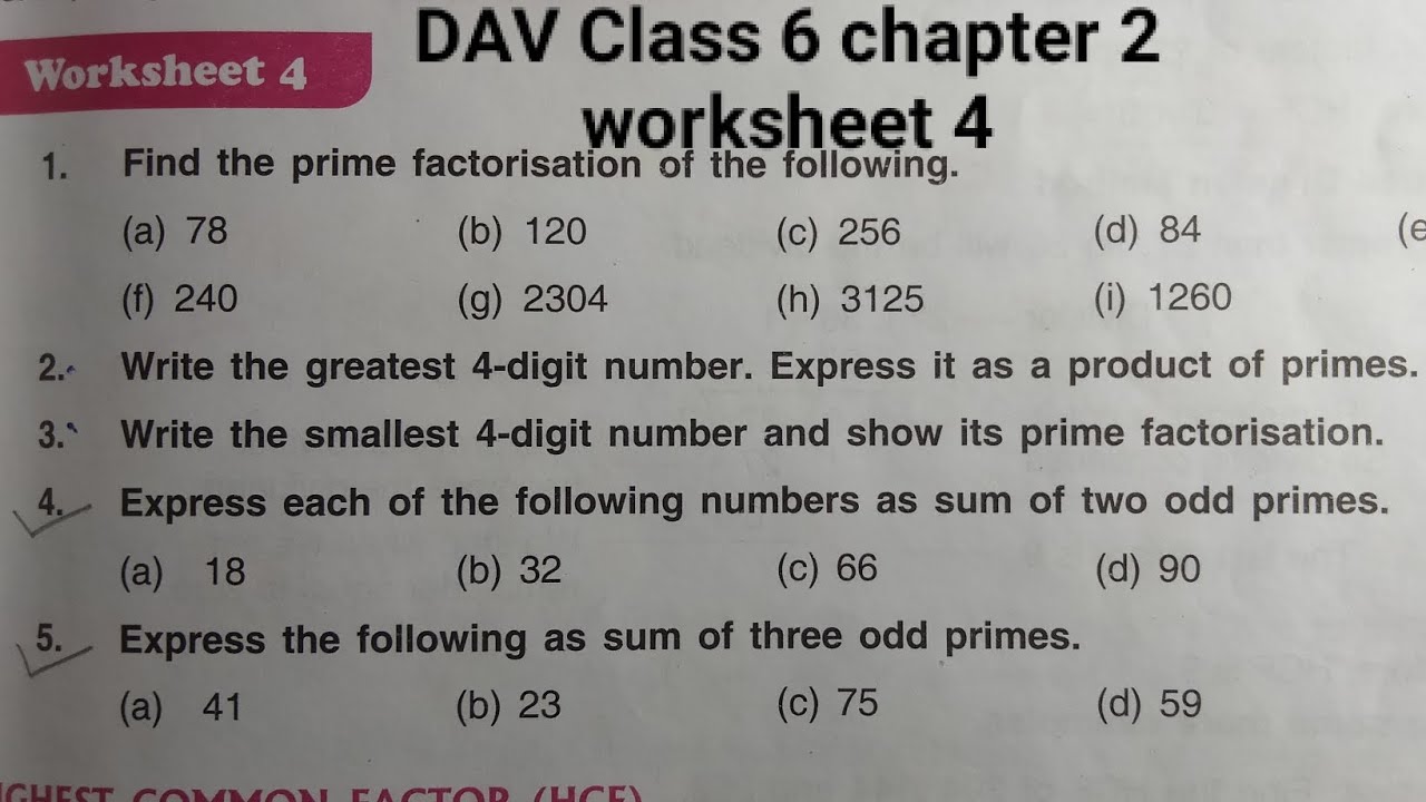 DAV Class 6 Maths Chapter 2 Worksheet 4 Class 6 Math Chapter 2 dav-class-6-maths-chapter-2-worksheet-4-class-6-math-chapter-2