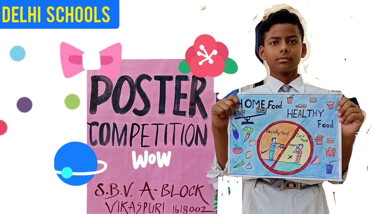 POSTER drawing competition | SBV A-block vikaspuri | home food healthy ...