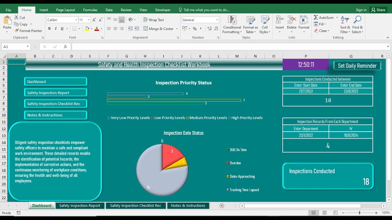 Safety Inspection Data Capturing Template for SHEQ Officers - YouTube