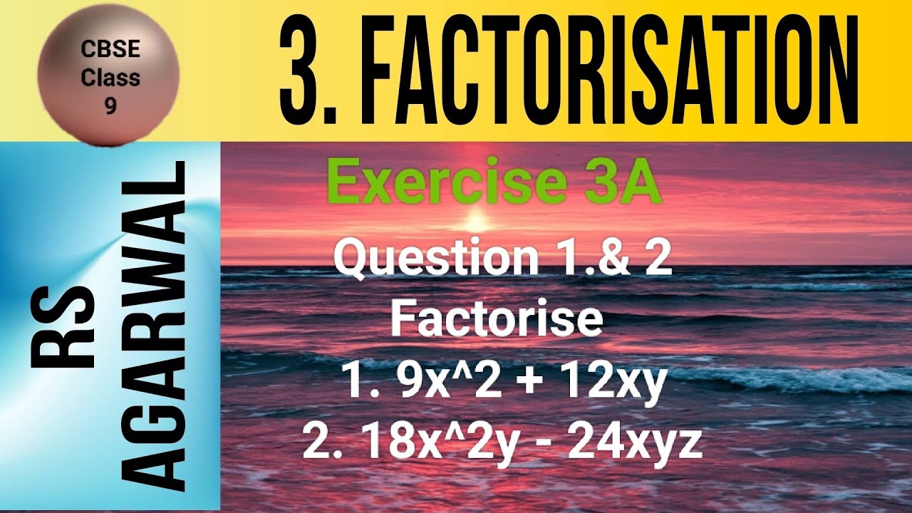 Factorise 9x 2 12xy 18x 2y 24xyz YouTube