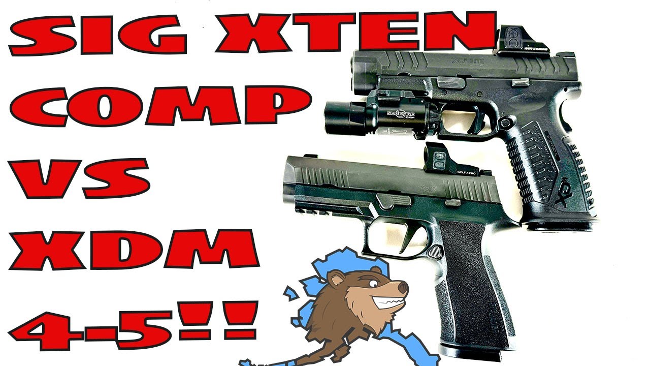 Sig Xten Comp 10mm vs Springfield XDM Elite 4 5 10mm - YouTube