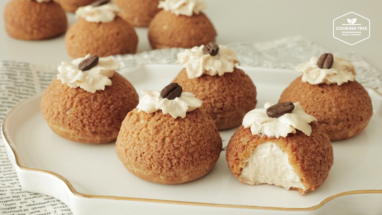 커피 쿠키슈 만들기 : Coffee Choux Au Craquelin : Cookie Choux : Cream Puffs ...